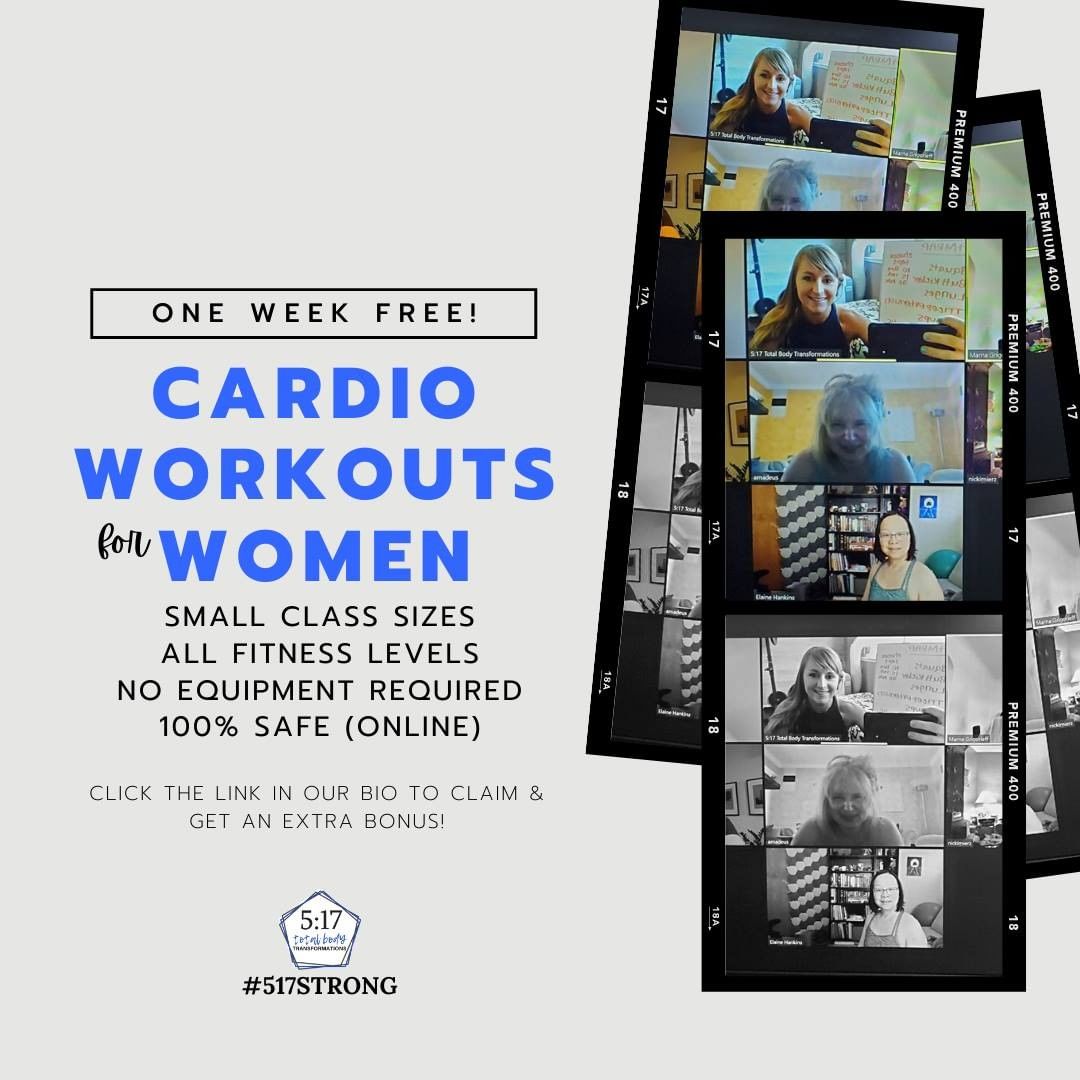 At Home Virtual Cardio Classes for Women - 1 Week Free | Downtown Campbell