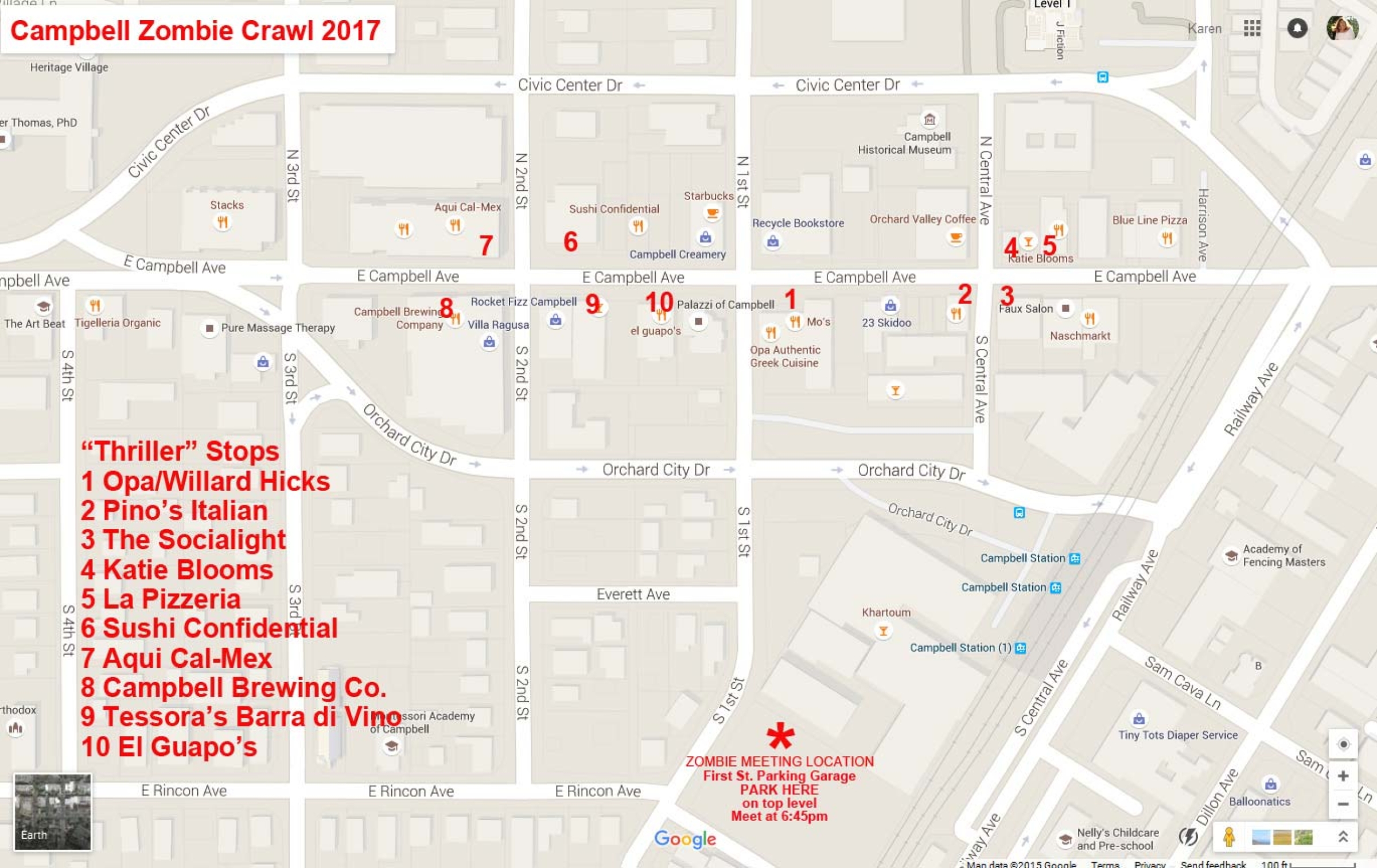 Zombie Crawl in Downtown Campbell | Downtown Campbell