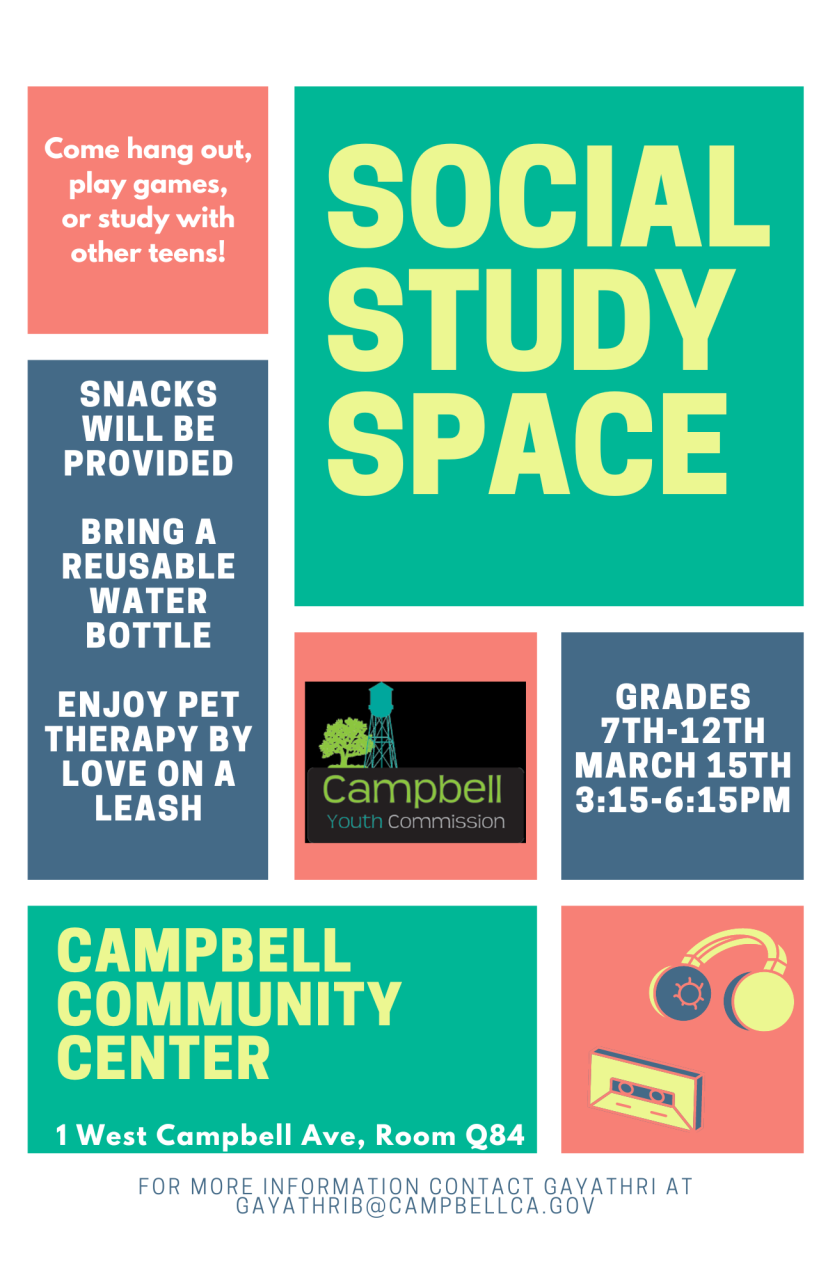 Teen Social Study Space (7th-12th Graders) | Downtown Campbell