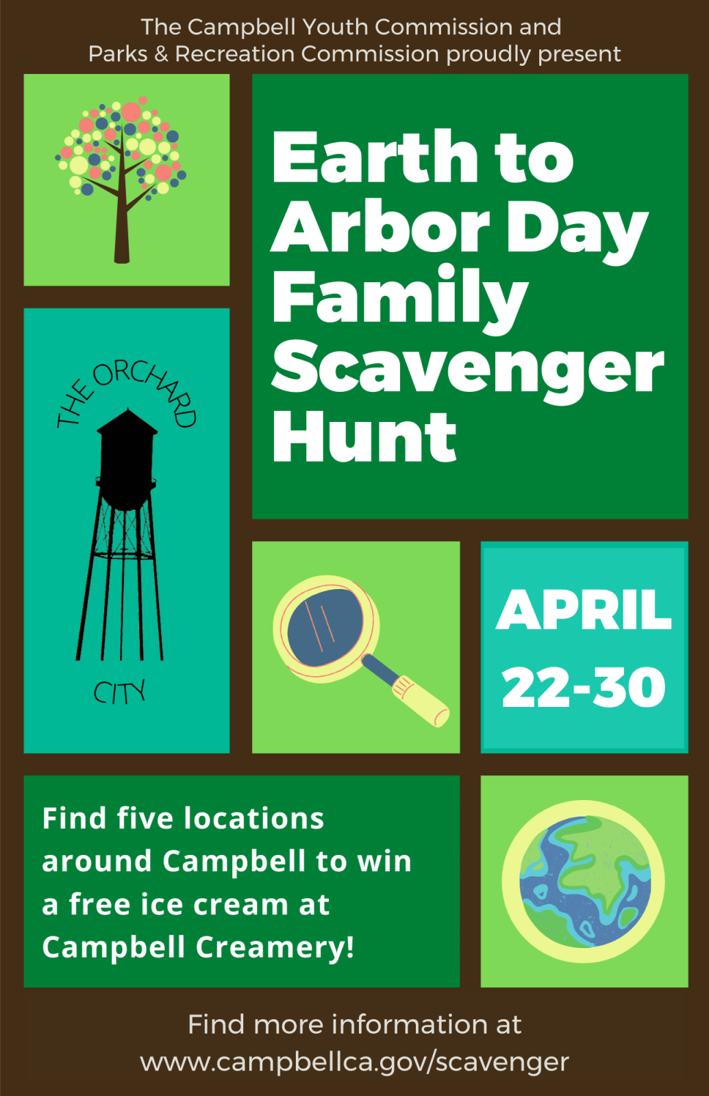Earth to Arbor Day Family Scavenger Hunt | Downtown Campbell