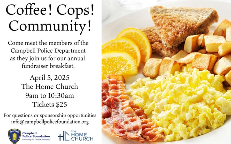 Annual Campbell Police Foundation Breakfast Fundraiser | Downtown Campbell