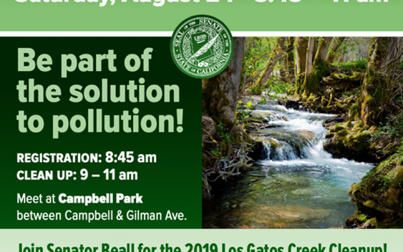 Senator Jim Beall's 2019 Creek Cleanup | Downtown Campbell