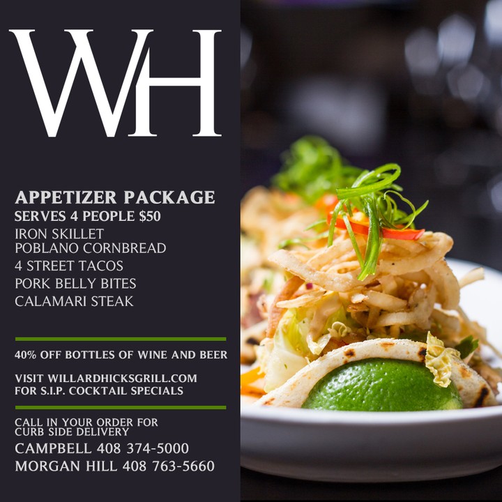 Willard Hicks $50 Appetizer Package | Downtown Campbell