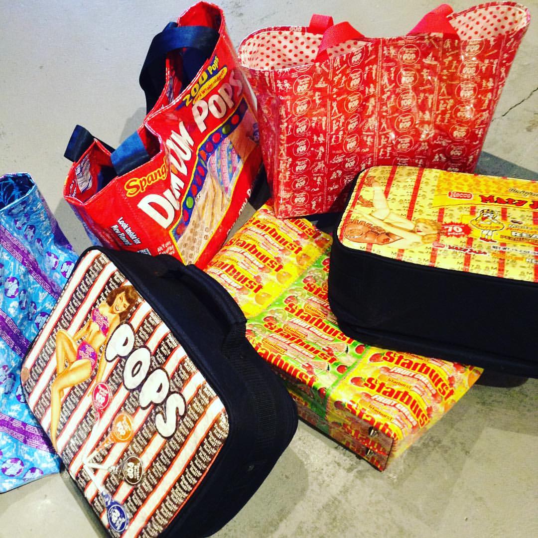 Candy Wrapper Totes at Simply Smashing! | Downtown Campbell